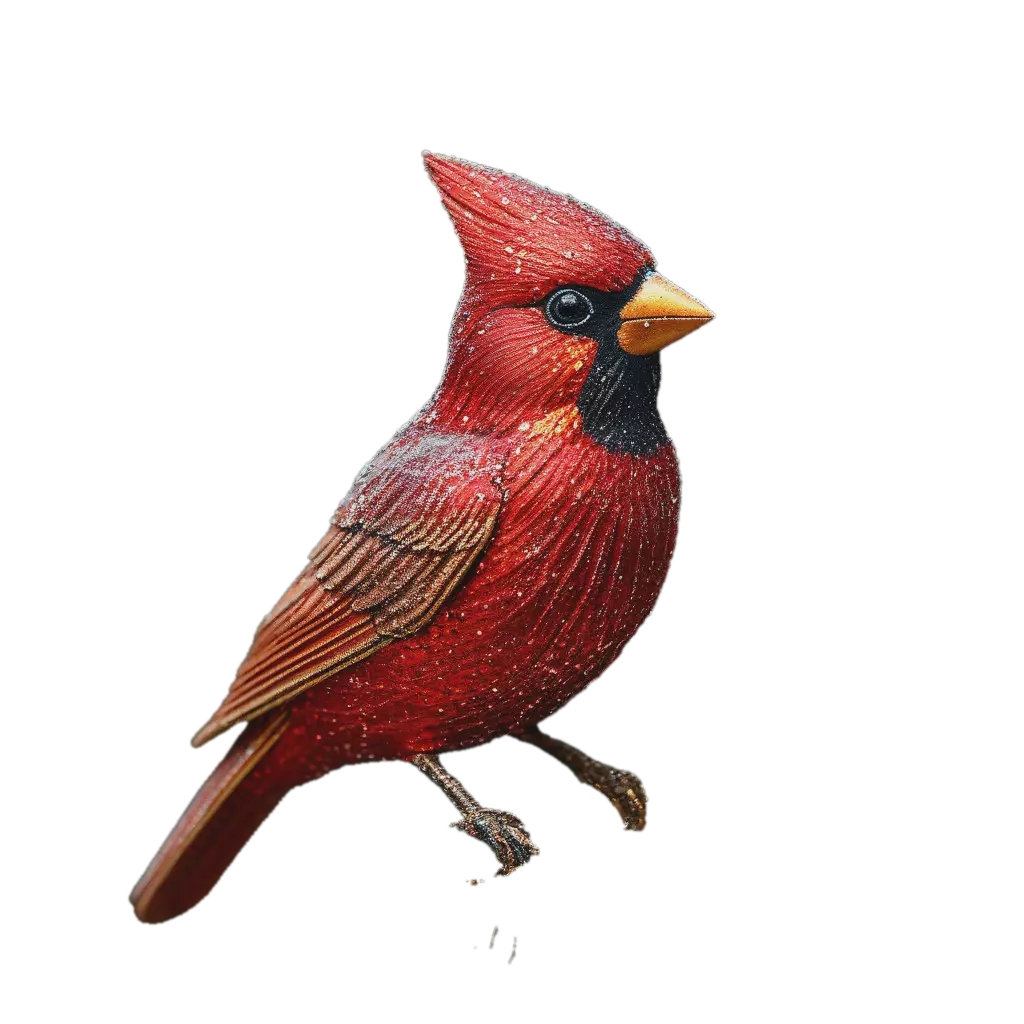 "Very beautiful sparkling bird toy red cardinal, bright colors ...