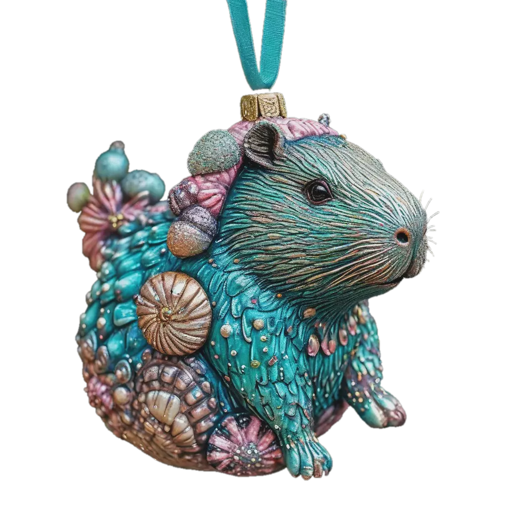 "Capybara-Santa Claus" — image created in Shedevrum