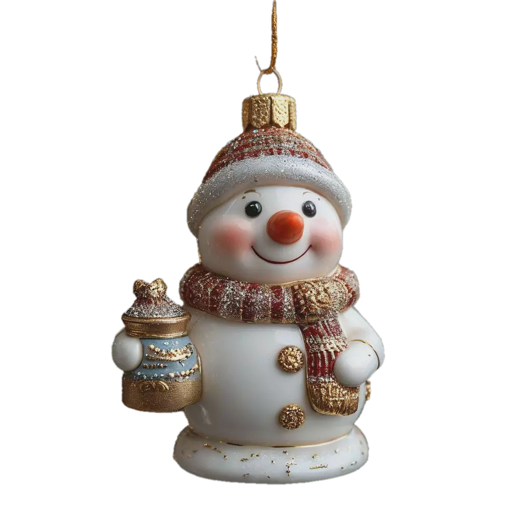 "A cheerful snowman with red cheeks and a bucket on his head" — image ...
