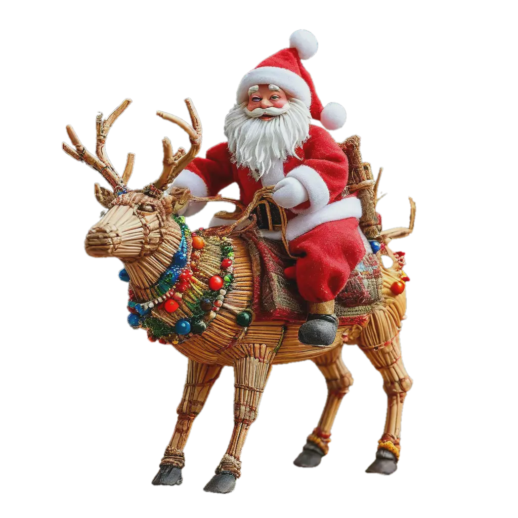 "Santa Claus on reindeer" — image created in Shedevrum