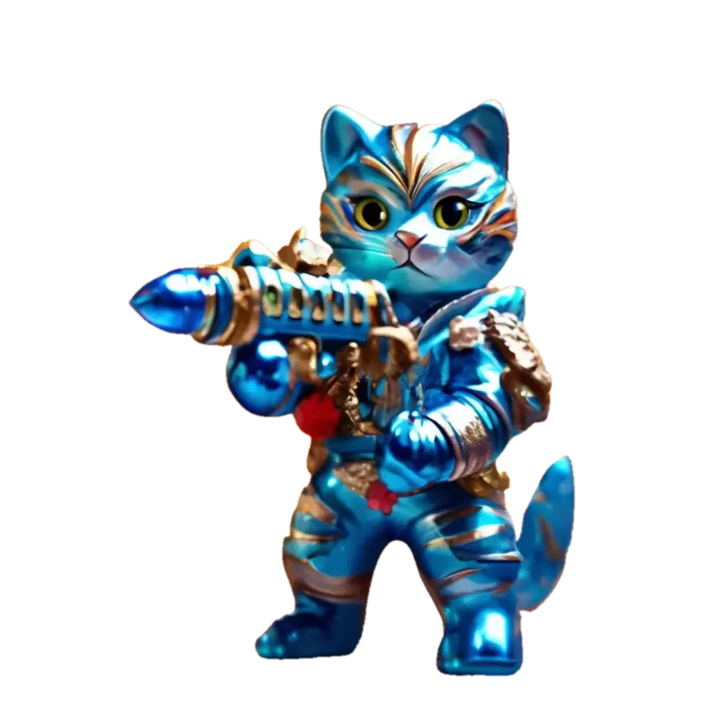 "In Huddy, a New Year's cat with a blaster in his hands" — image ...