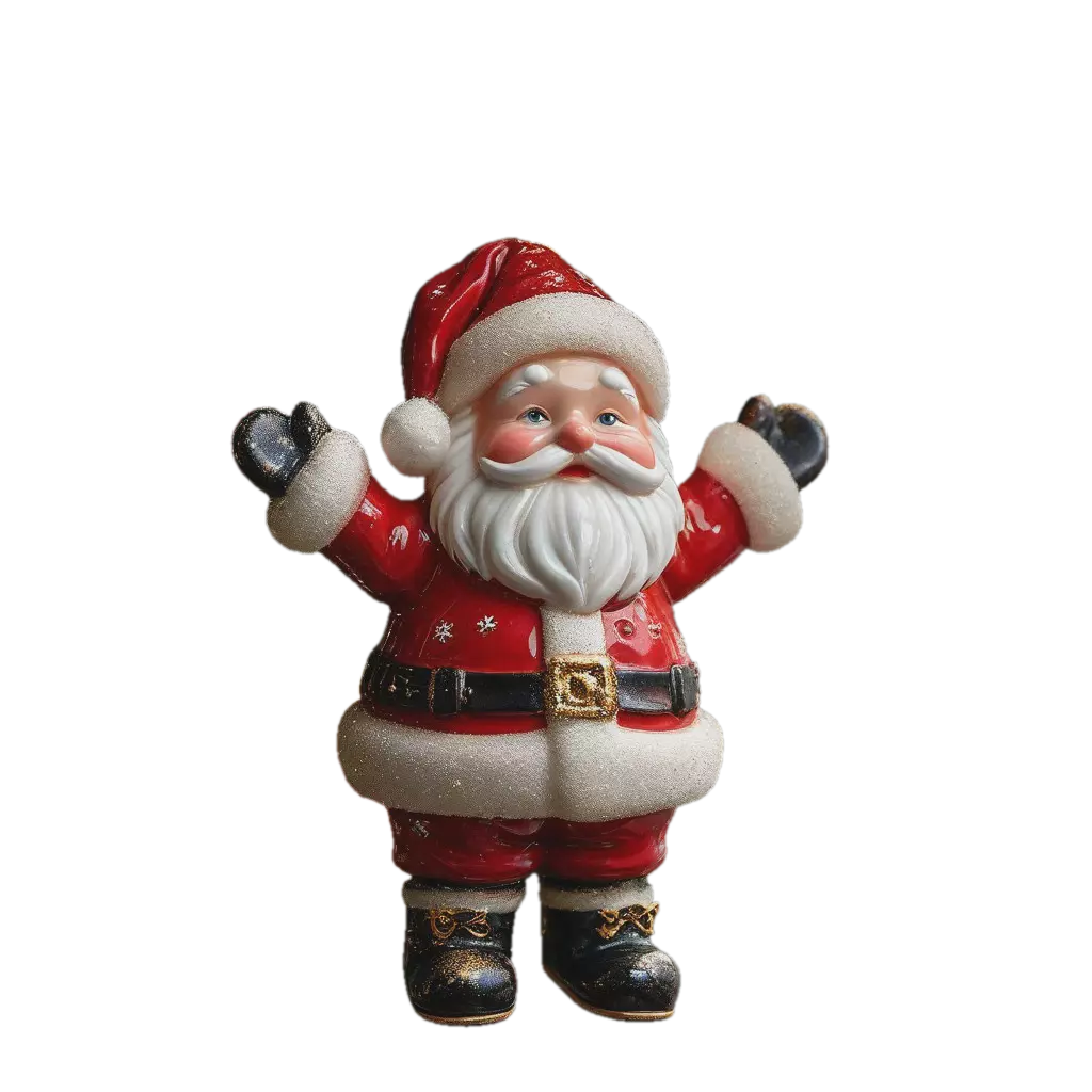 "Santa Claus, who is hanging with his hands and feet on a branch of the ...