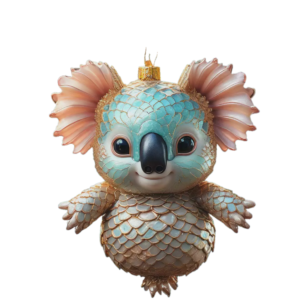 "New Year's koala" — image created in Shedevrum