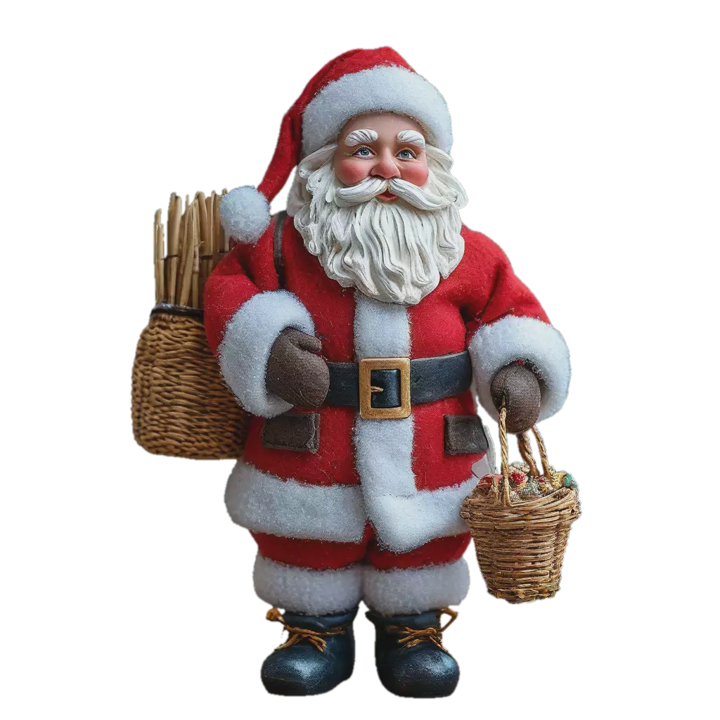 "Santa Claus with a bag" — image created in Shedevrum