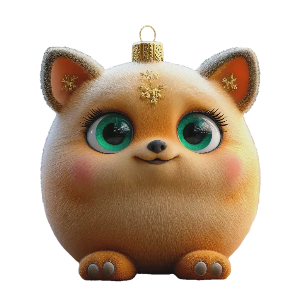 "Ears on the top of a funny little animal, a snowflake on the forehead ...