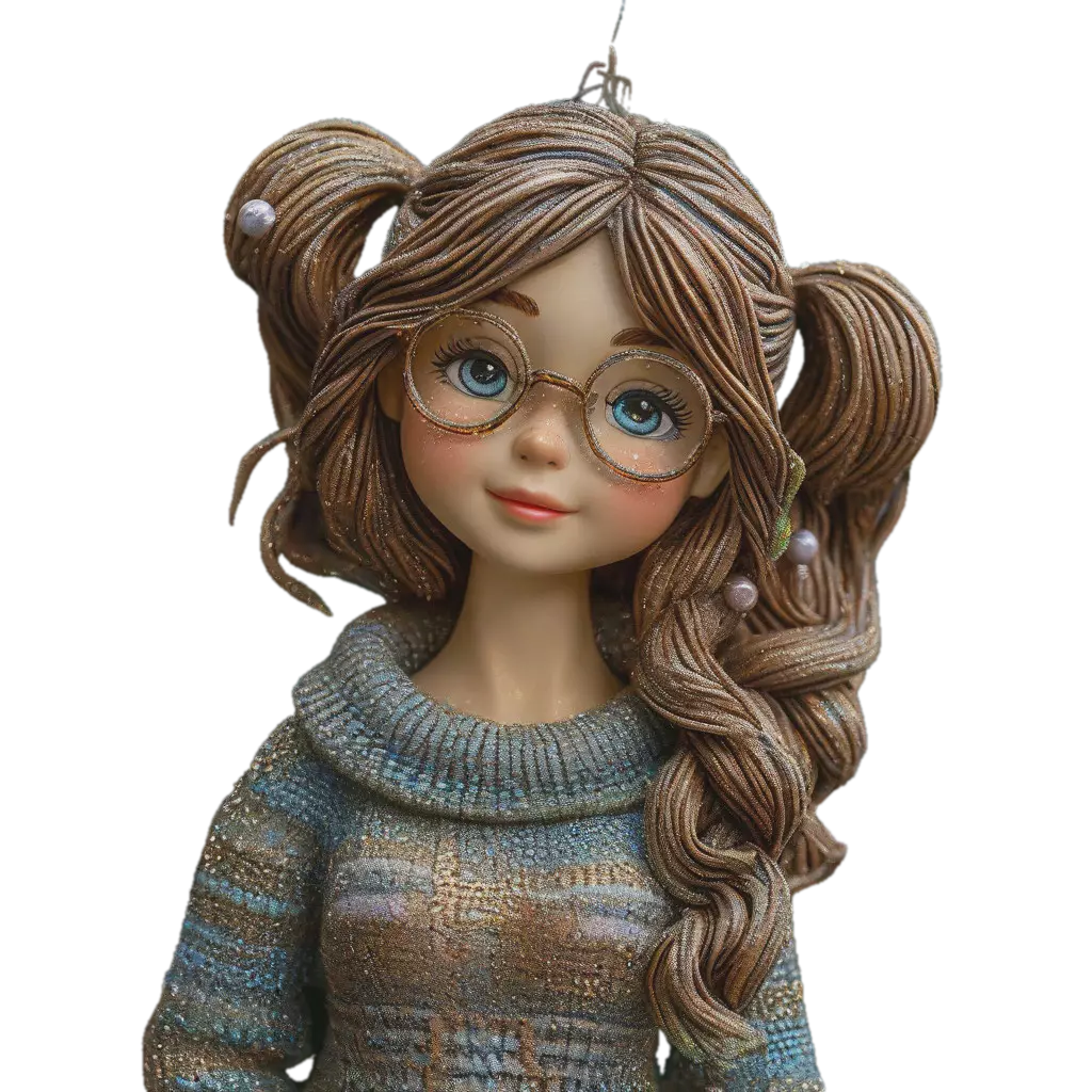 "A 158 cm tall girl with glasses, collects her hair in a hairpin ...
