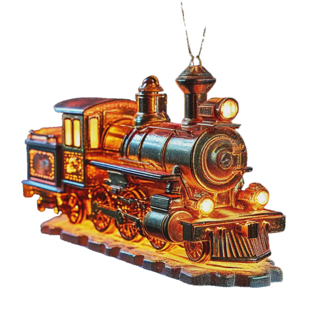 "Create a toy in the form of a steam train with shadows and re-tracking ...