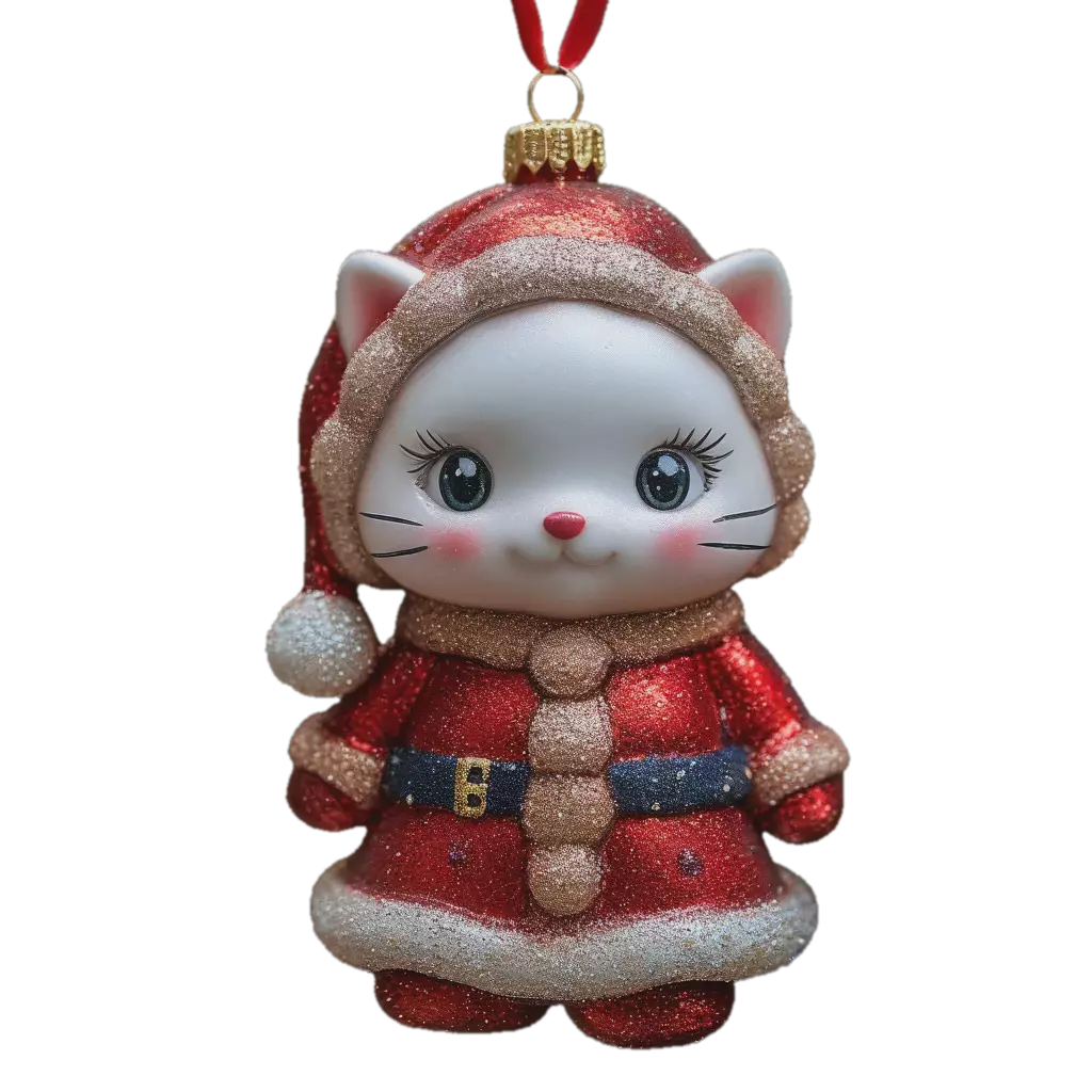 "Hello Kitty in Santa Claus costume" — image created in Shedevrum