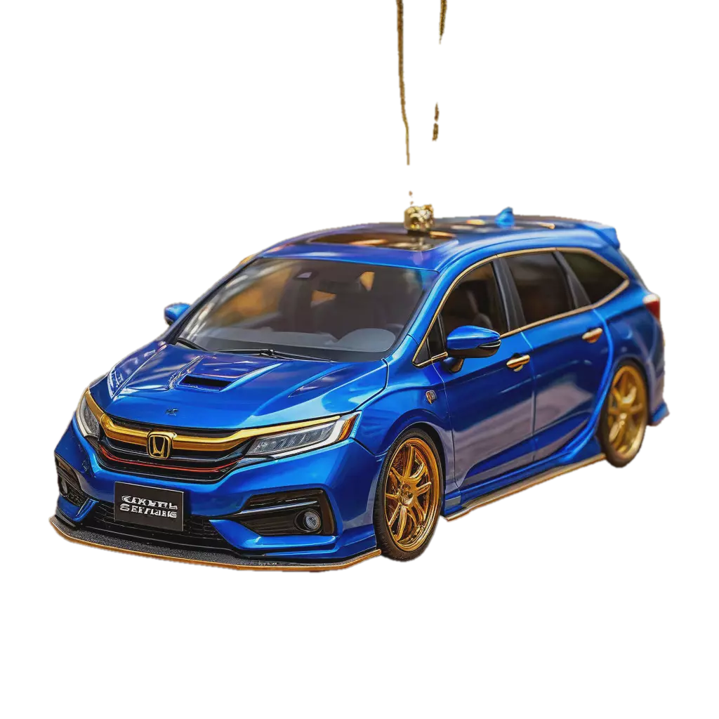 "Honda Stream RN6 in blue, in a racing body kit." — image created in ...