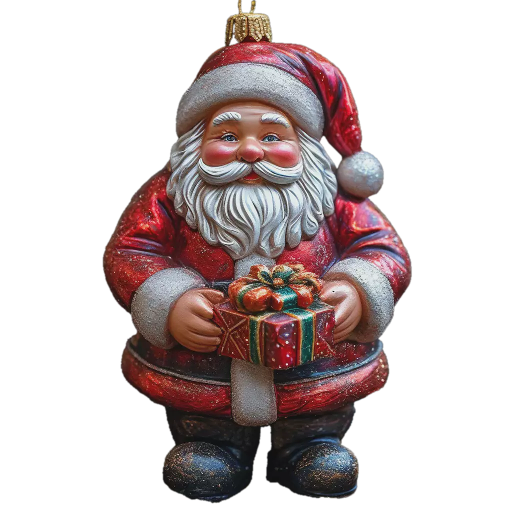 "Santa Claus with a gift" — image created in Shedevrum