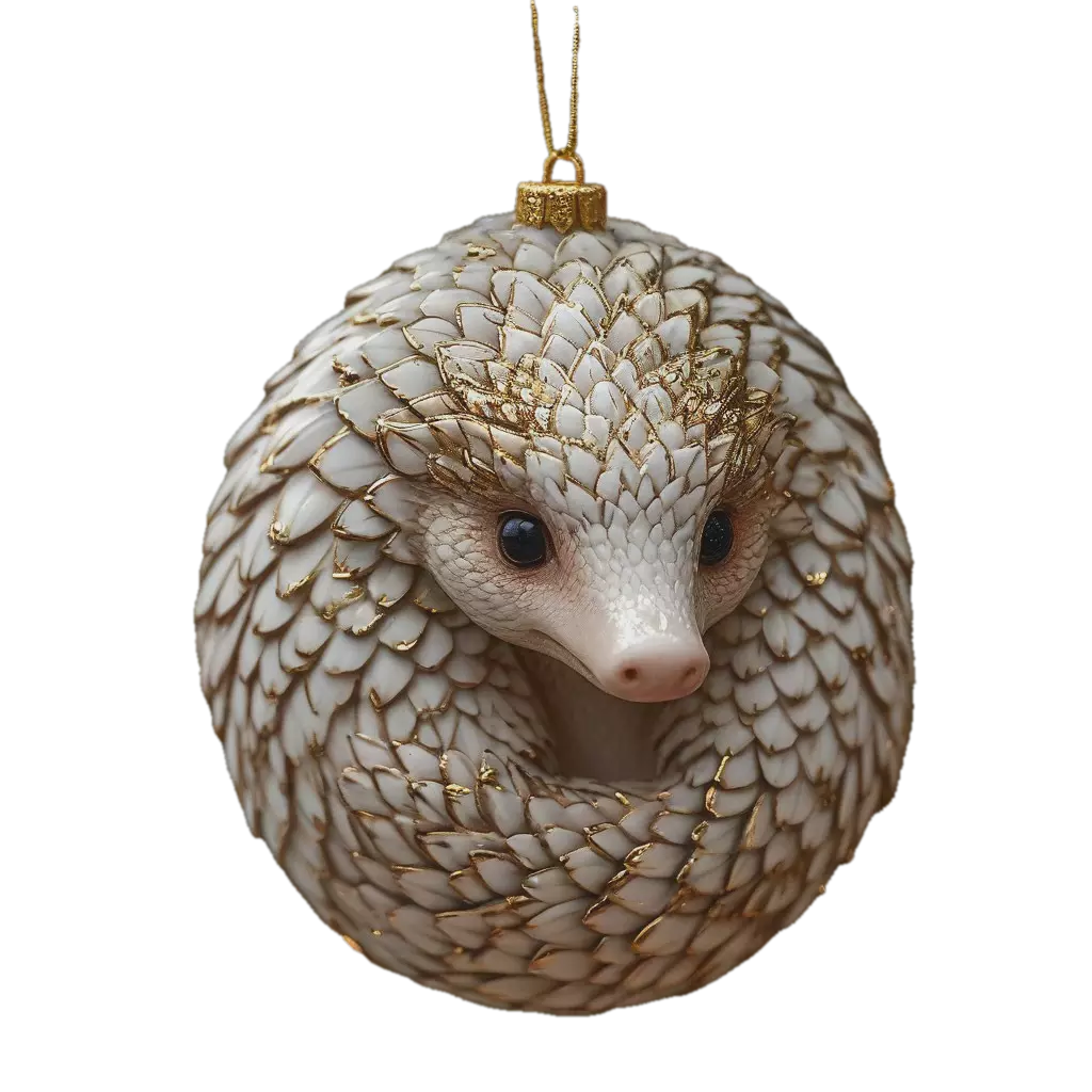 "A balled-up pangolin, muzzle out" — image created in Shedevrum