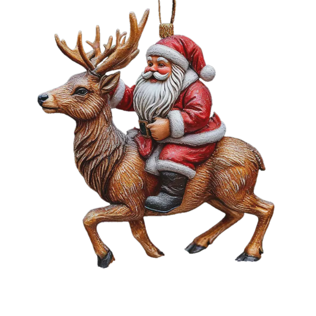"Santa Claus on reindeer" — image created in Shedevrum