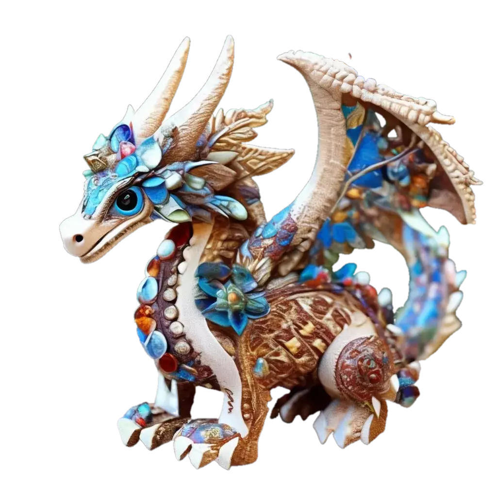 "Fashion delicate sensuality, frost,exotic dragon with cedar branches ...