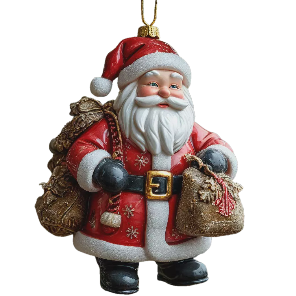 "Santa Claus with a bag" — image created in Shedevrum