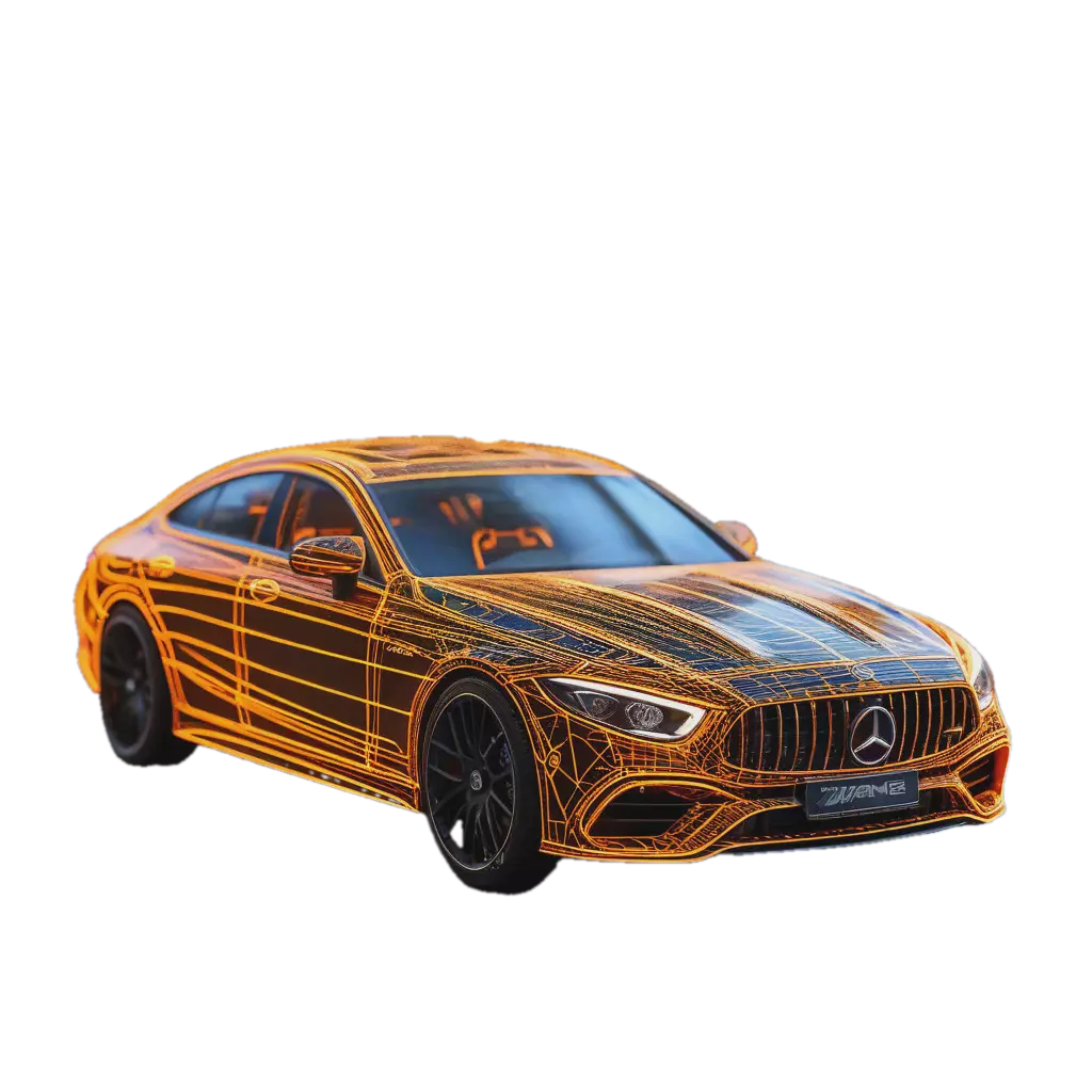 "Mercedes banana sport" — image created in Shedevrum