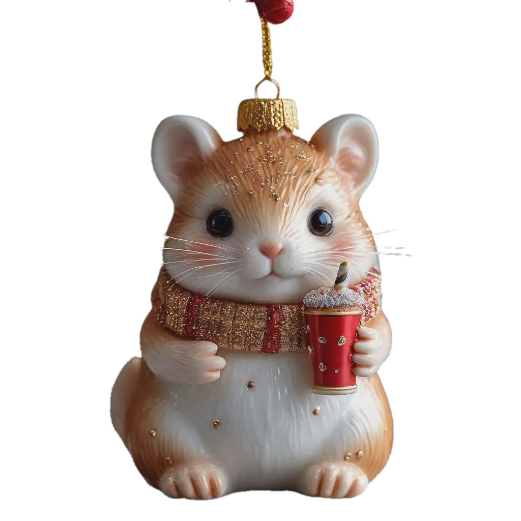"Hamster with an energy drink" — image created in Shedevrum
