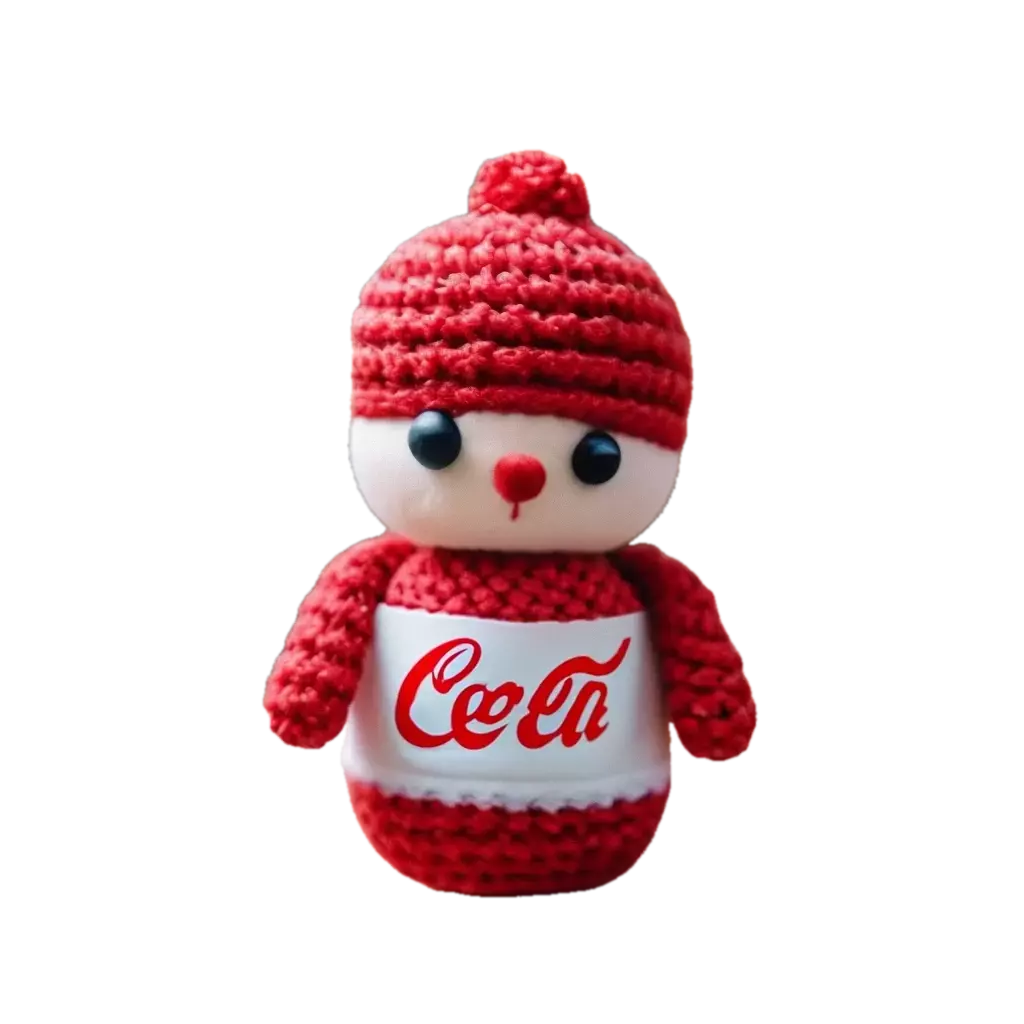 "Coca Cola is a soft fluffy toy" — image created in Shedevrum