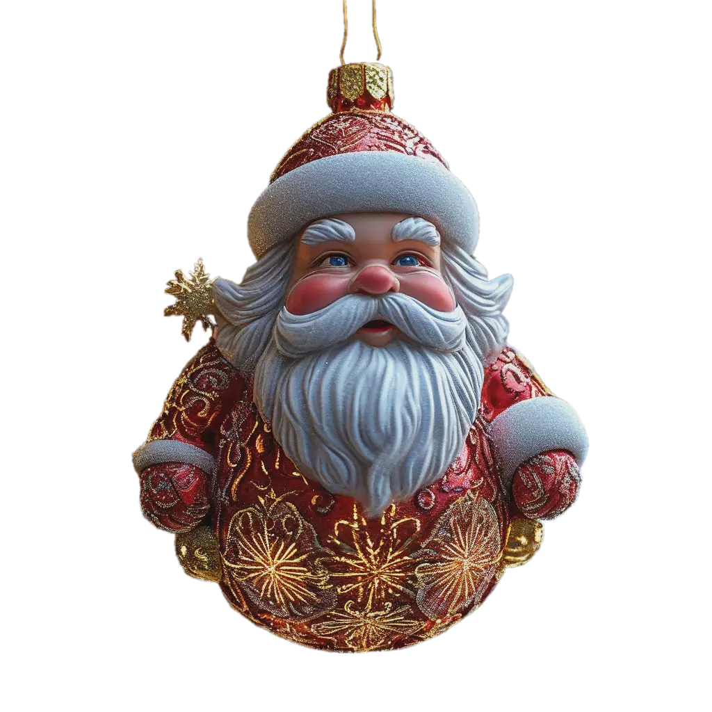 "Santa Claus with a snowflake" — image created in Shedevrum