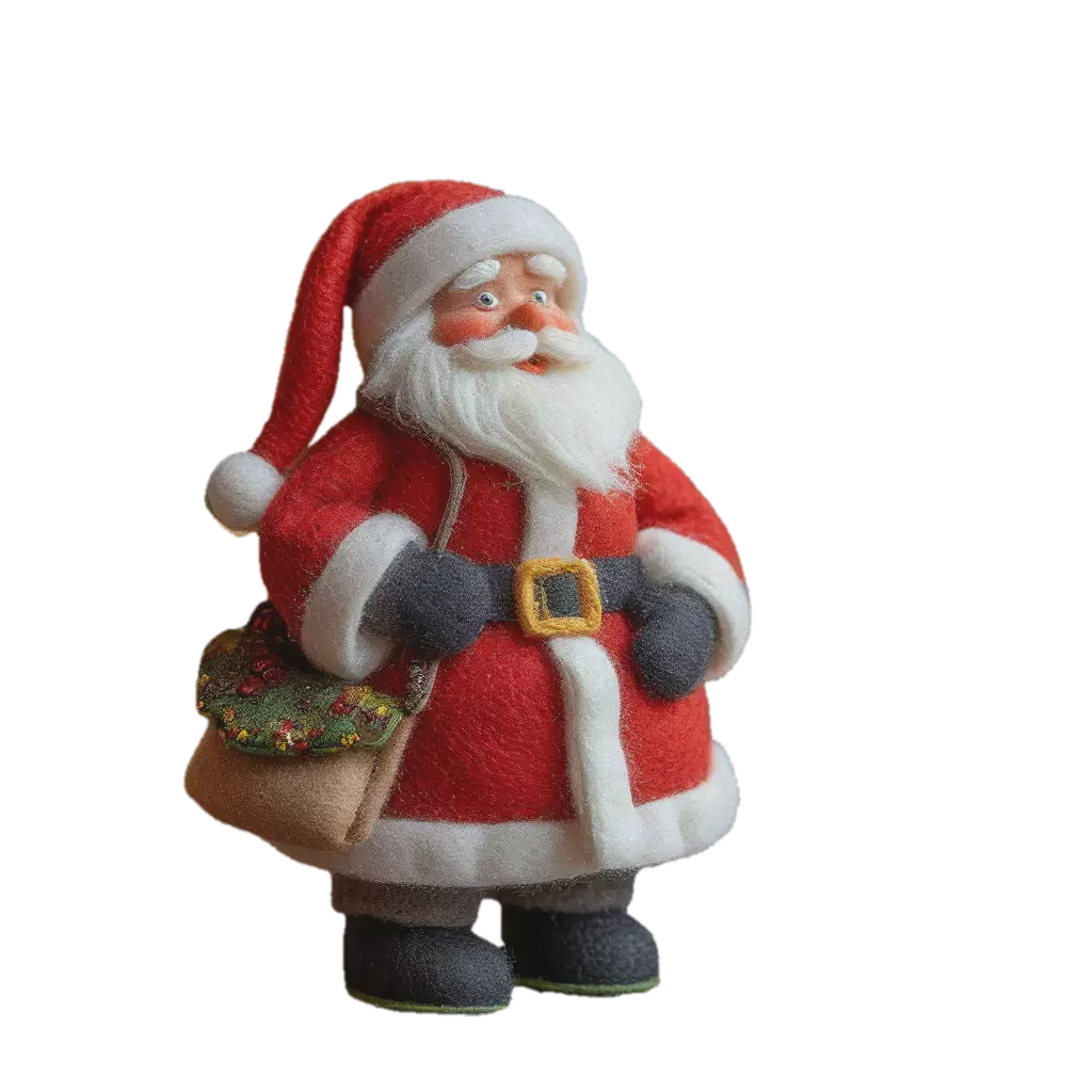 "Santa Claus with a bag" — image created in Shedevrum