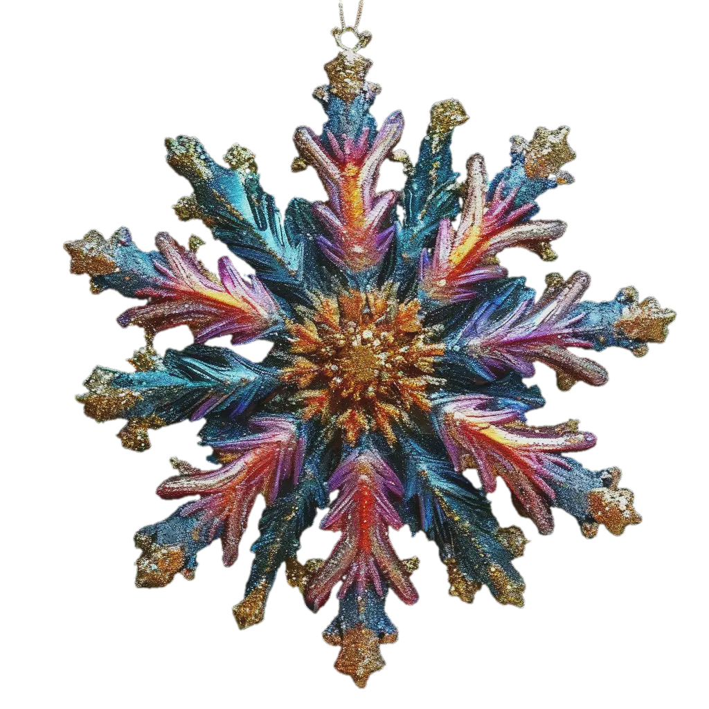"Rainbow snowflake" — image created in Shedevrum