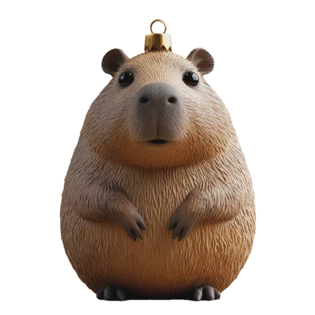 "The fat capybara" — image created in Shedevrum