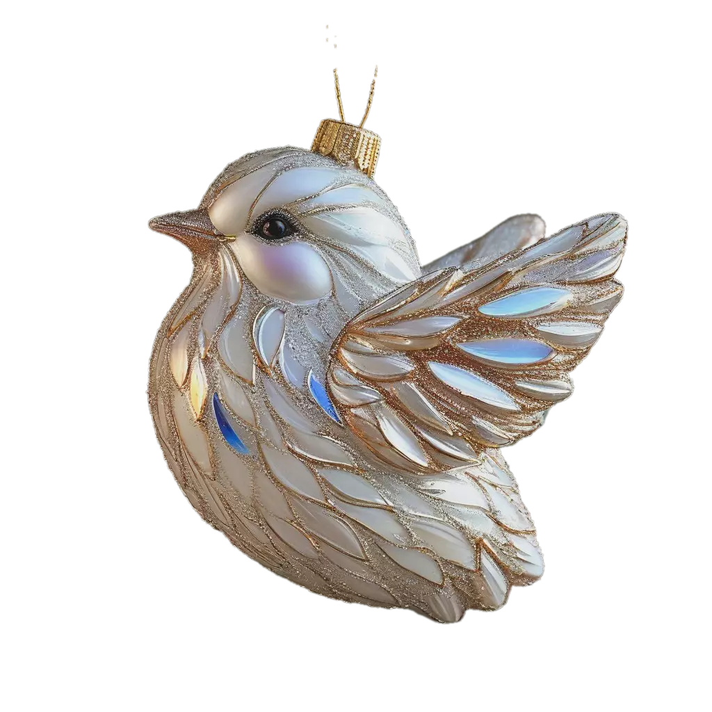 "A fabulous angel bird.white plumage.the radiance of the eyes.a rainbow ...