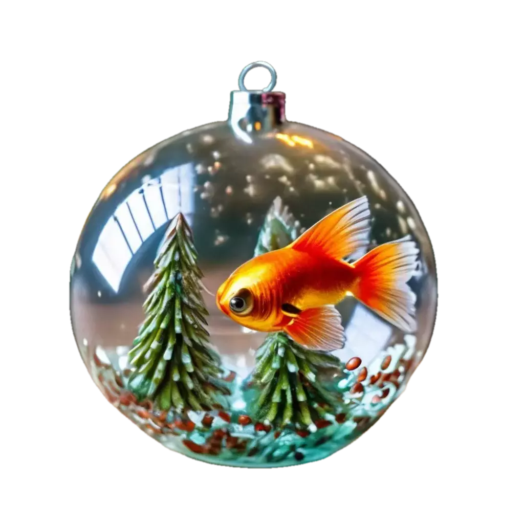 "The goldfish in the interior of the ball is like in an aquarium, looks ...