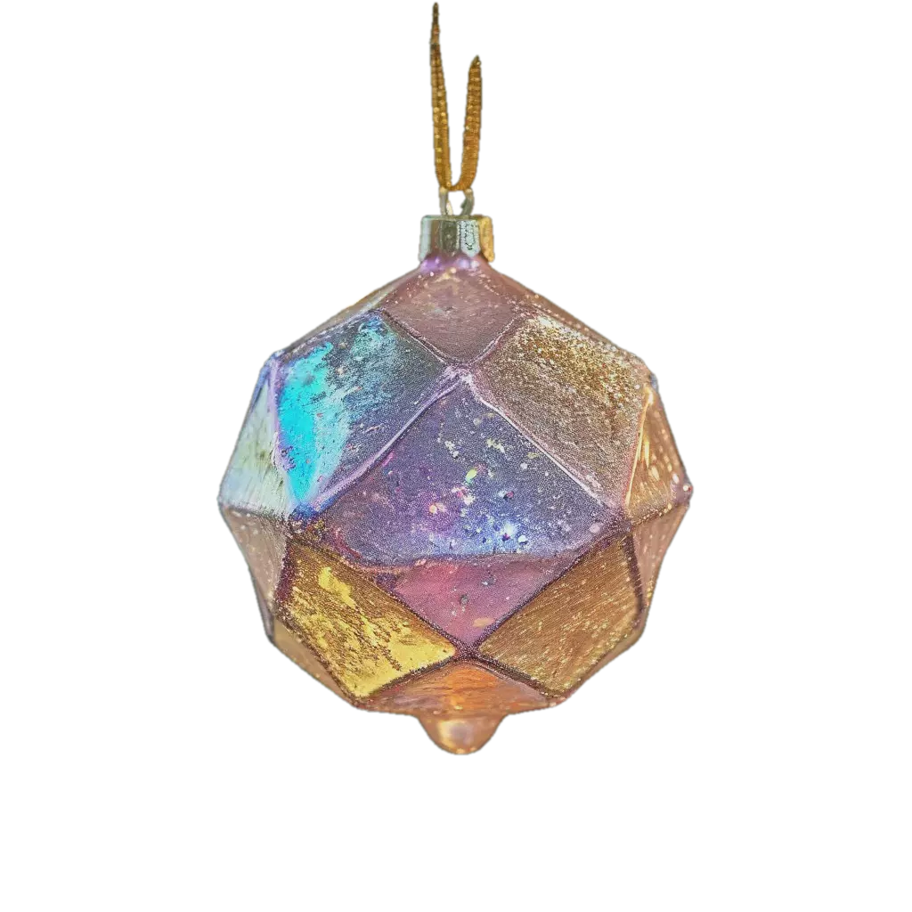 "Transparent crystal icosahedron pearlescent rainbow gradient" — image ...