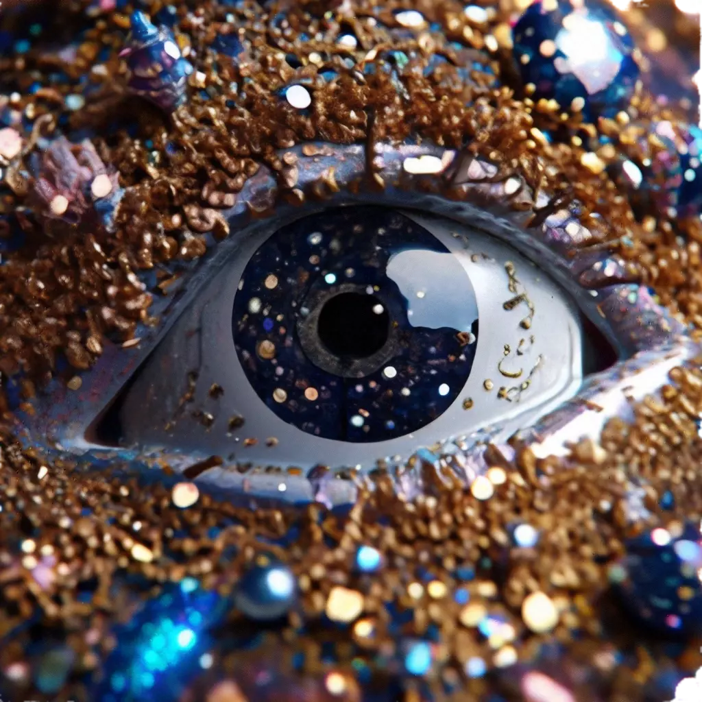 " singularity in the eyes, beautiful eyes, stars, galaxies, black hole ...