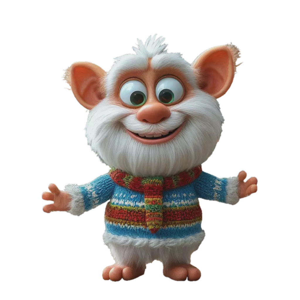 "Funny Buba Smile is a character from a Russian cartoon, 3D, dancing ...