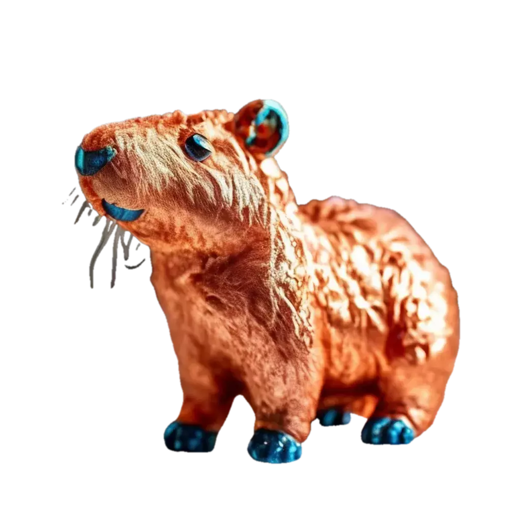 "Smooth surface peach fuzz color capybara" — image created in Shedevrum