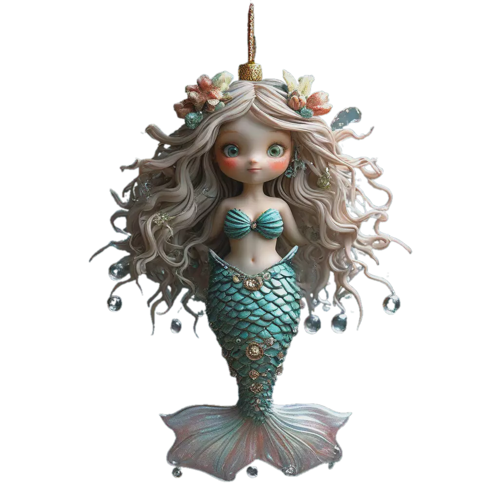 "Mermaid beautiful mermaid, symbiosis, realistic, water bubbles ...