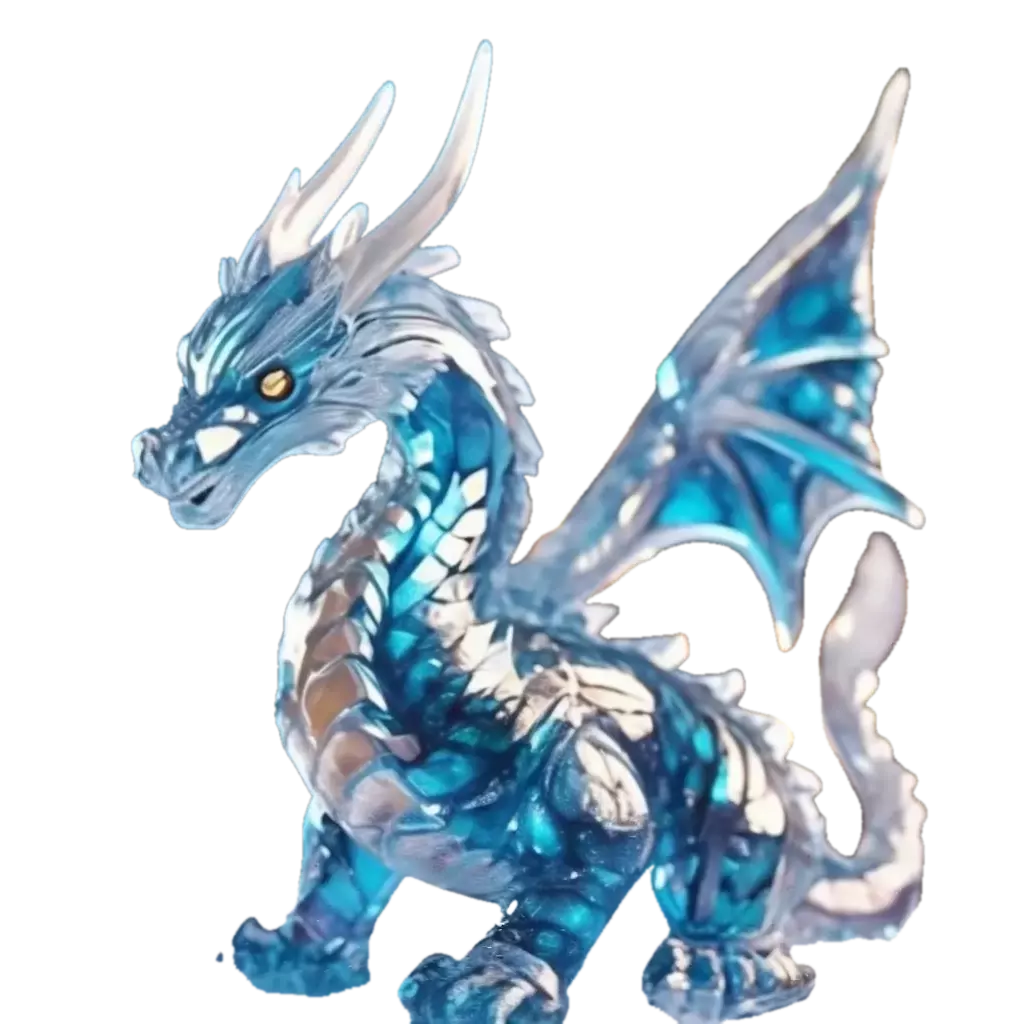 "Ice dragon Figure 3D" — image created in Shedevrum