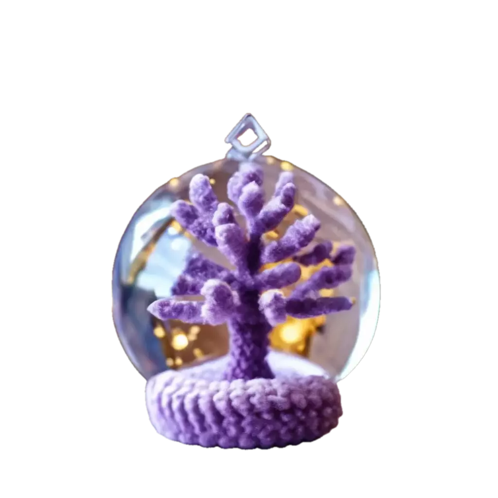 "Crystal lilac Christmas tree in a crystal ball this ball is very ...