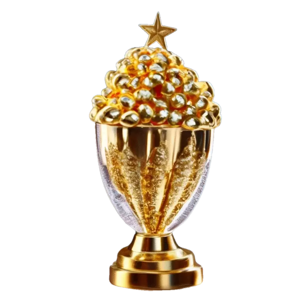 "The statuette "Golden popcorn", made by the New York company Society ...