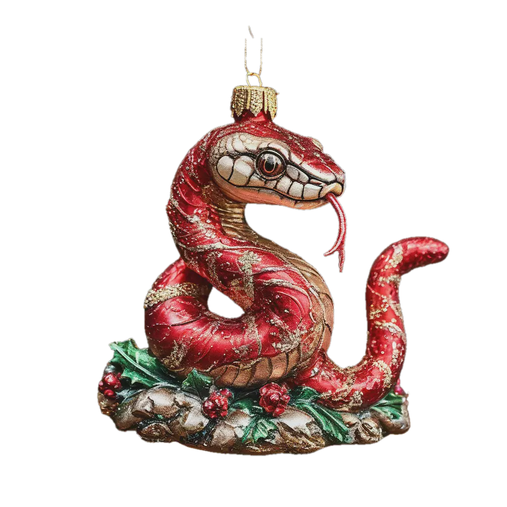 "Candy snake in a red riding hood, a New Year's tale" — imagen creada ...