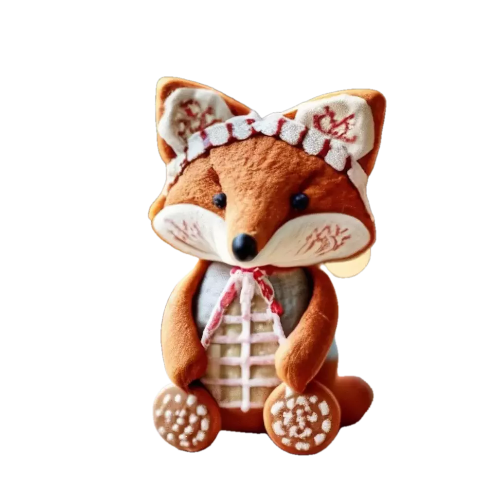 "Gingerbread fox" — image created in Shedevrum
