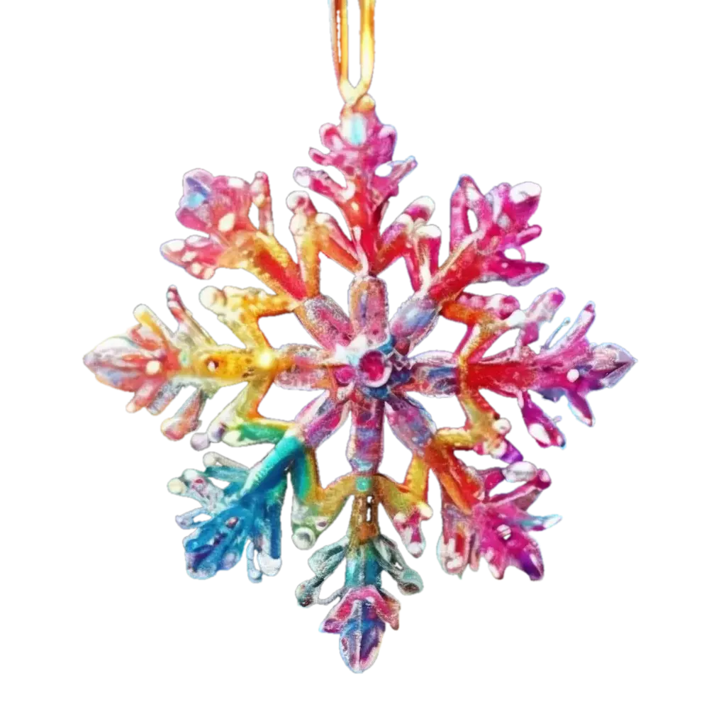 "Rainbow Snowflake" — image created in Shedevrum