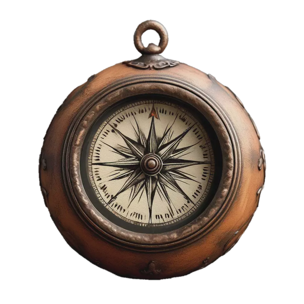 Pomorsky compass-matochka,XVIII century. It is a small wooden box with ...
