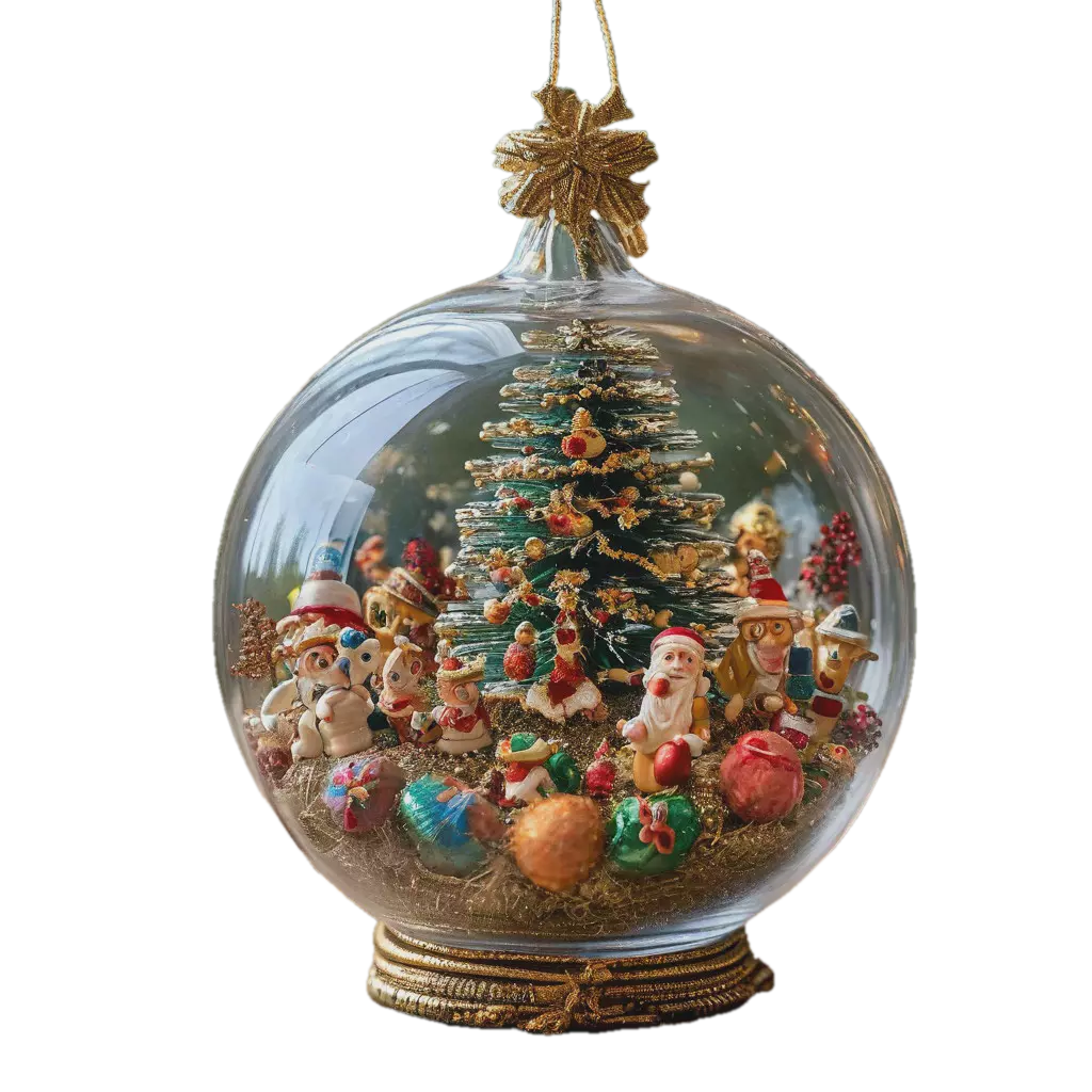 «Стеклянный прозрачный шарик с наполнением внутри маленькими игрушками ...